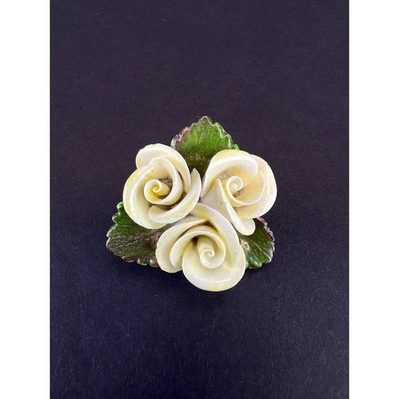Cara Couture | Jewelry | Cara China Staffordshire Floralbrooch ...